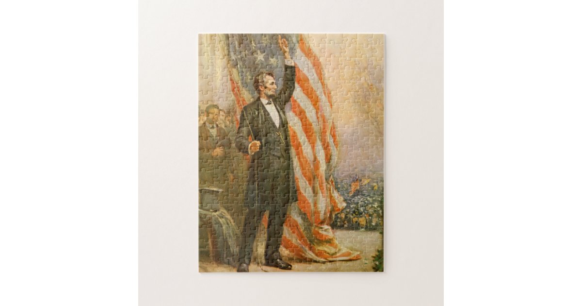Vintage Abe Lincoln American President Independent Jigsaw Puzzle | Zazzle