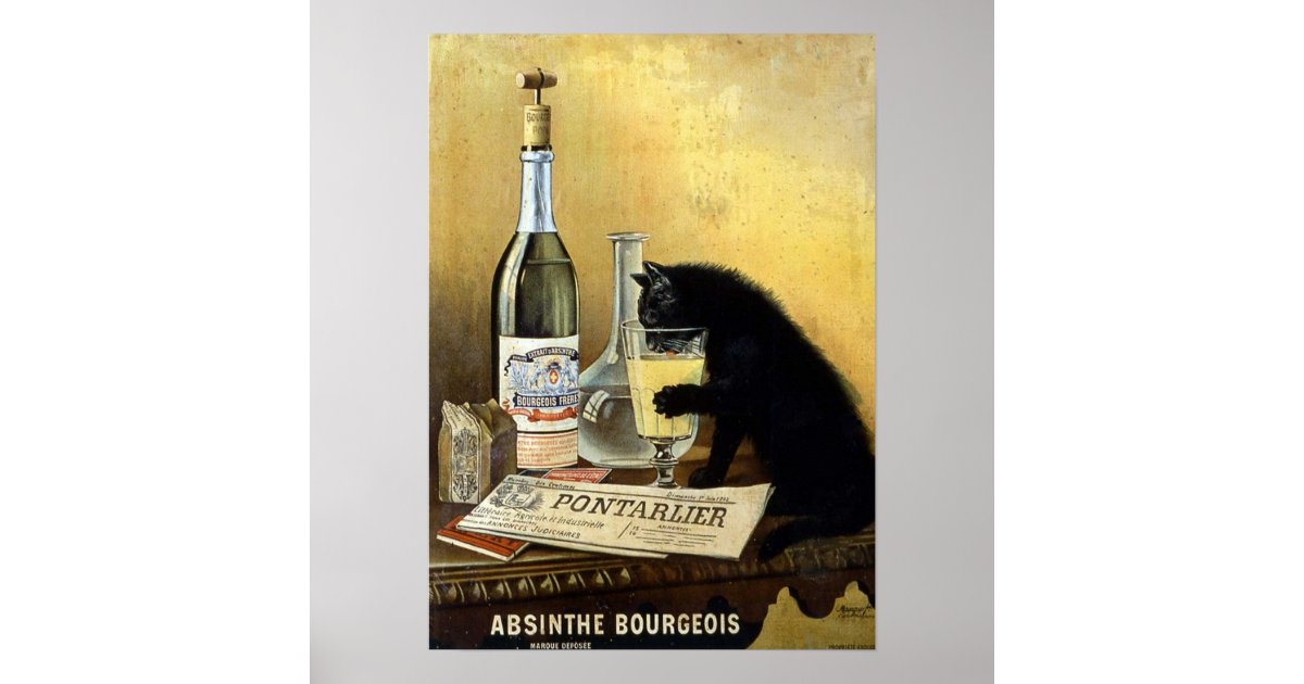 Vintage Absinthe Bourgeois Advertisement Poster | Zazzle