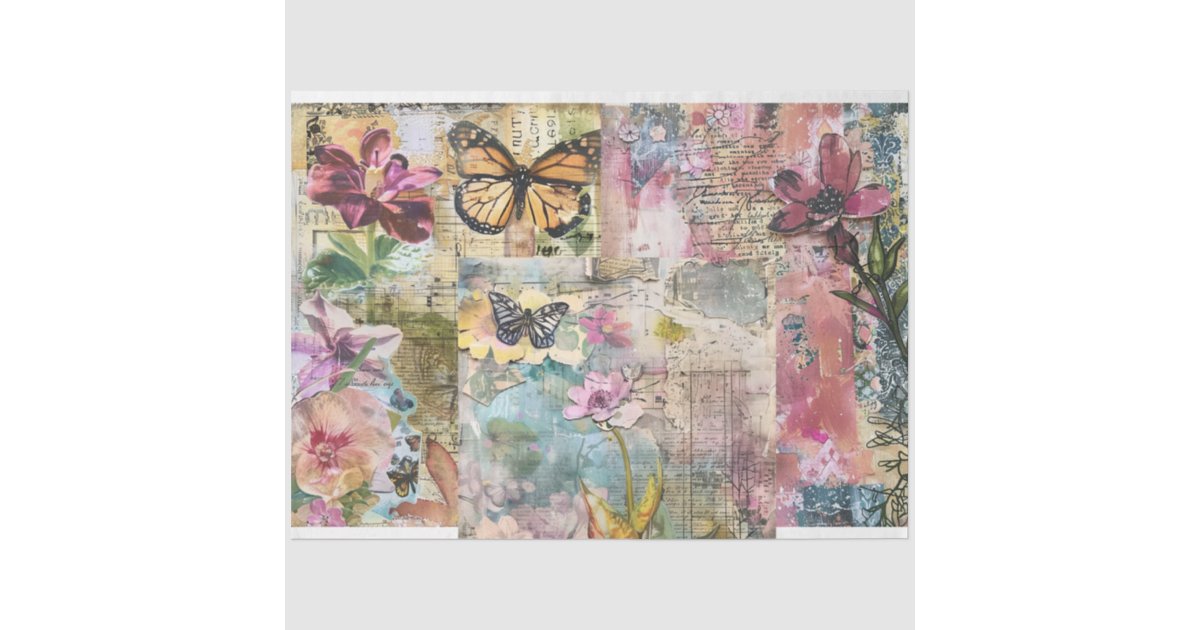 Vintage Abstract Art Decoupage Tissue Paper | Zazzle