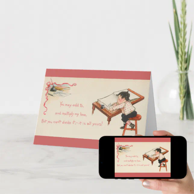 Vintage Accountant Valentine Greeting Card | Zazzle