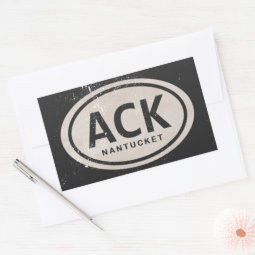 Vintage ACK Nantucket MA Beach Tag Stickers | Zazzle