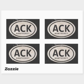 Vintage ACK Nantucket MA Beach Tag Stickers | Zazzle