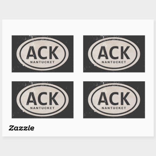 Vintage ACK Nantucket MA Beach Tag Stickers | Zazzle