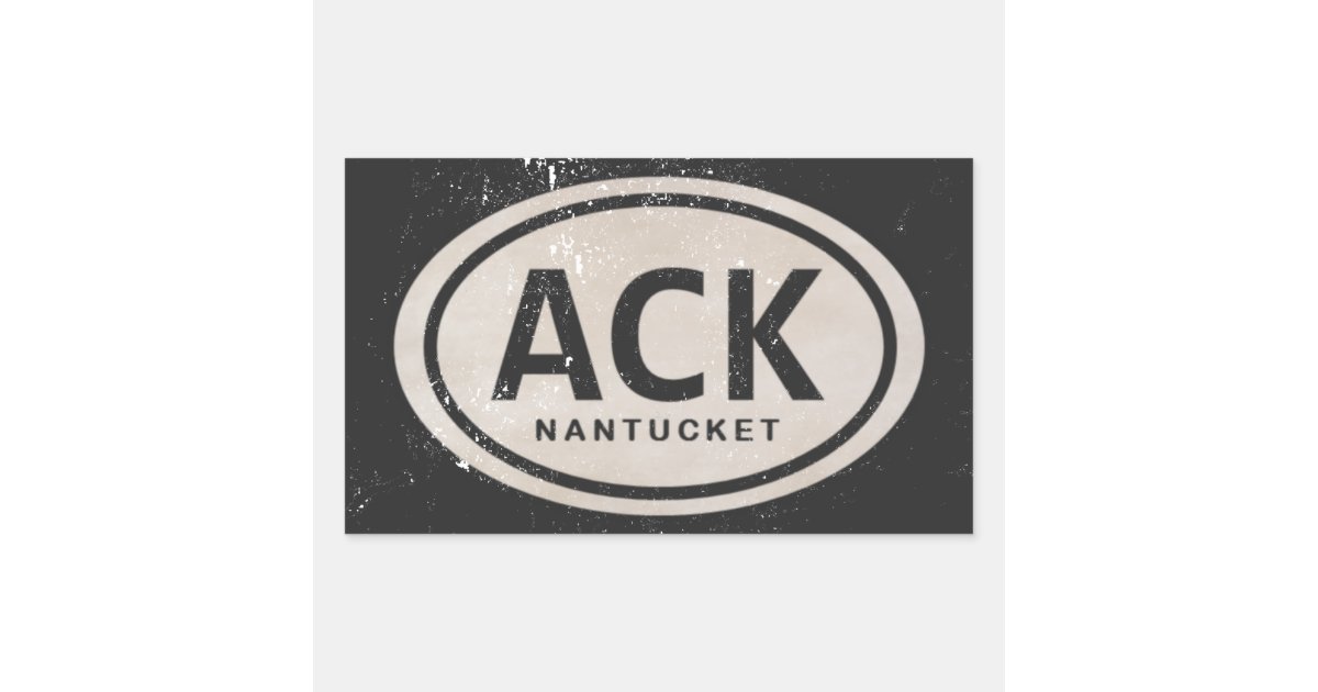 Vintage ACK Nantucket MA Beach Tag Stickers | Zazzle