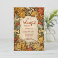 Vintage Acorn Thanksgiving Celebration Invitation | Zazzle