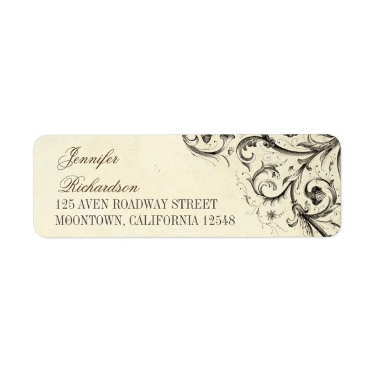 vintage address labels with elegant flourishes | Zazzle.com