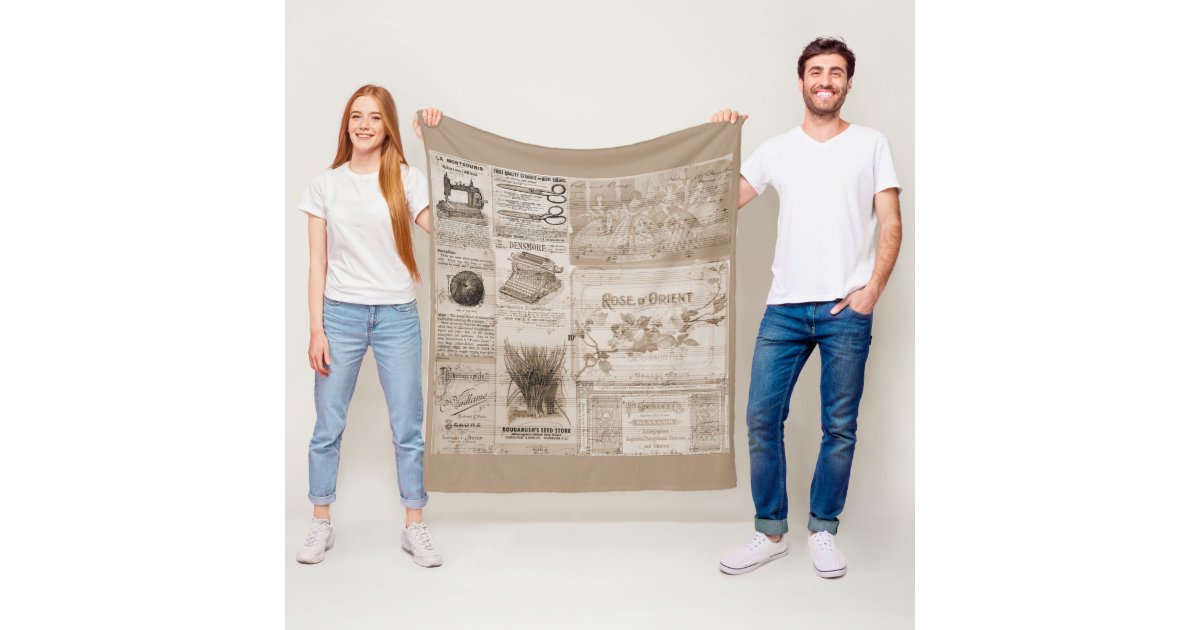 Vintage Ads Design - Fleece Blanket, 50"x60" | Zazzle