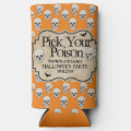 Vintage Adult Halloween Personalized Apothecary Seltzer Can Cooler | Zazzle