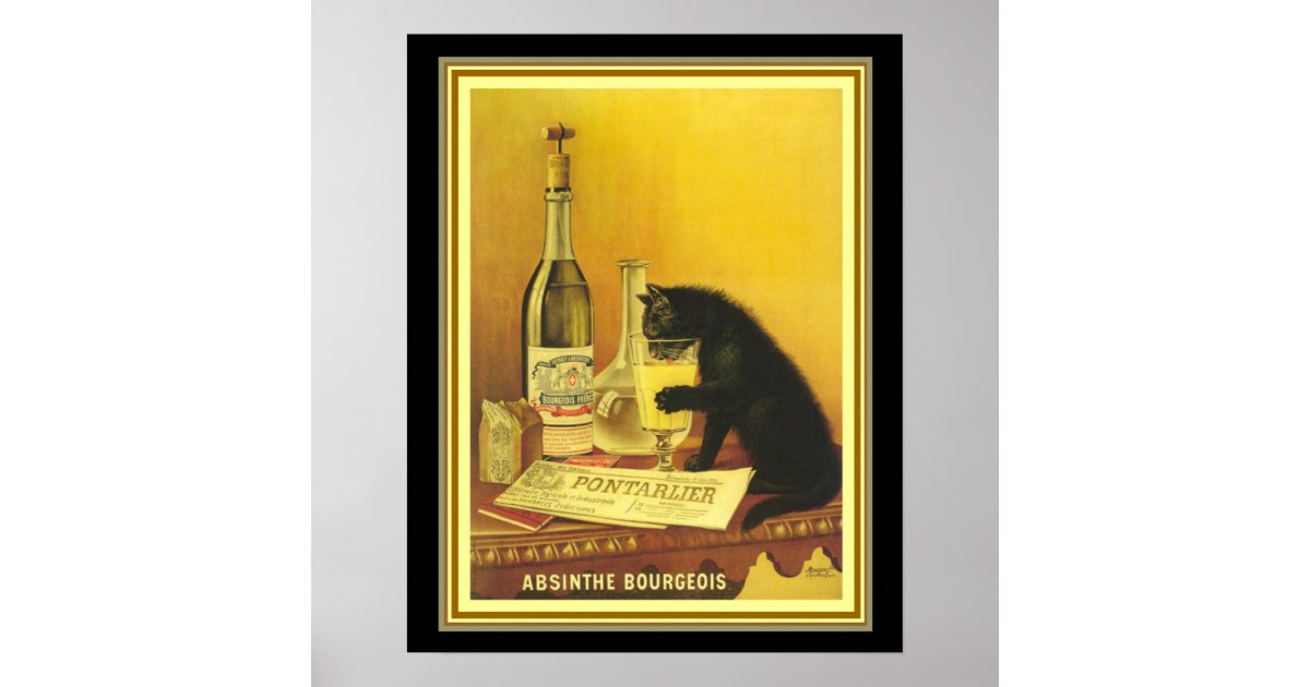 Vintage Advertisement for Absinthe Bourgeois Poster | Zazzle
