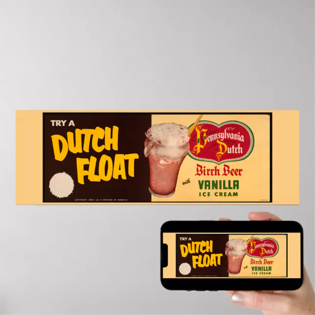 Vintage Advertisement, Ice Cream Float Poster | Zazzle