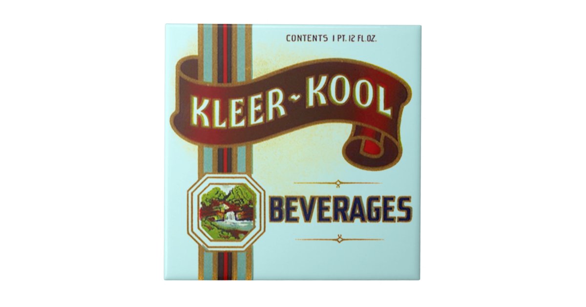 Vintage Advertising Kleer Kool Beverages Bev Tile | Zazzle