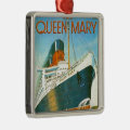 Vintage advertising, RMS Queen Mary Metal Ornament | Zazzle