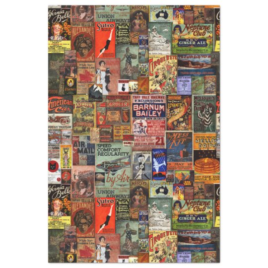 Vintage Advertising Tissue Paper | Zazzle.com