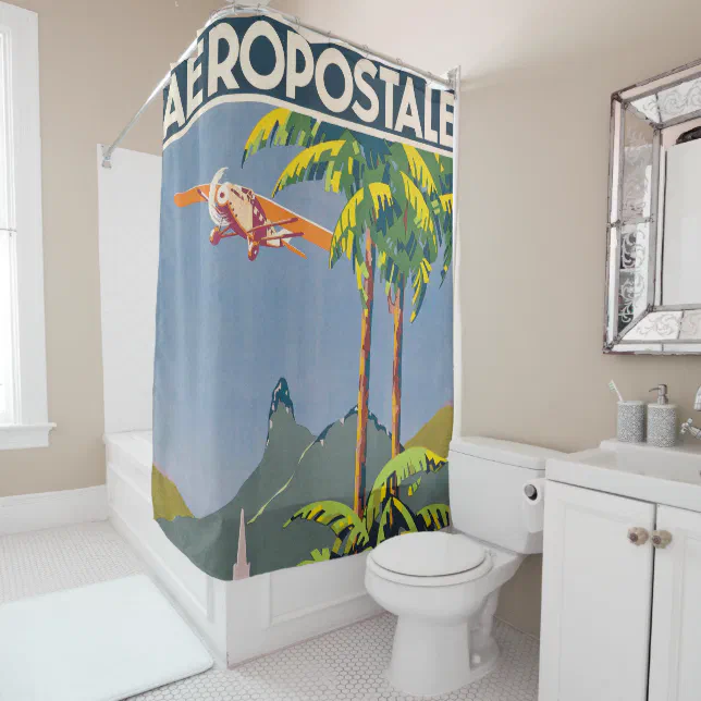 Vintage Aeropostale Shower Curtain | Zazzle