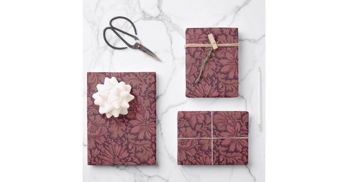 Vintage Aesthetic All Over Floral Print Wrapping Paper Sheets | Zazzle