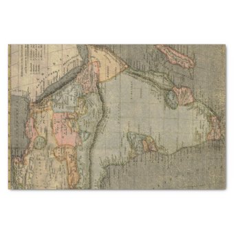 Vintage Africa Map Tissue Paper | Zazzle