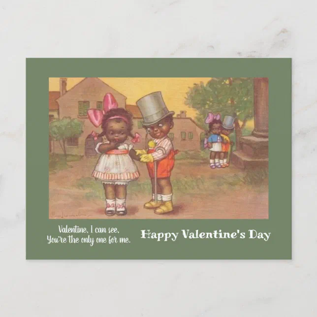 Vintage African American 1930's Valentine Postcard | Zazzle