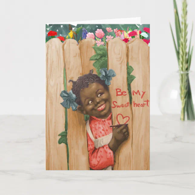 Vintage African American Valentine's Day Card | Zazzle