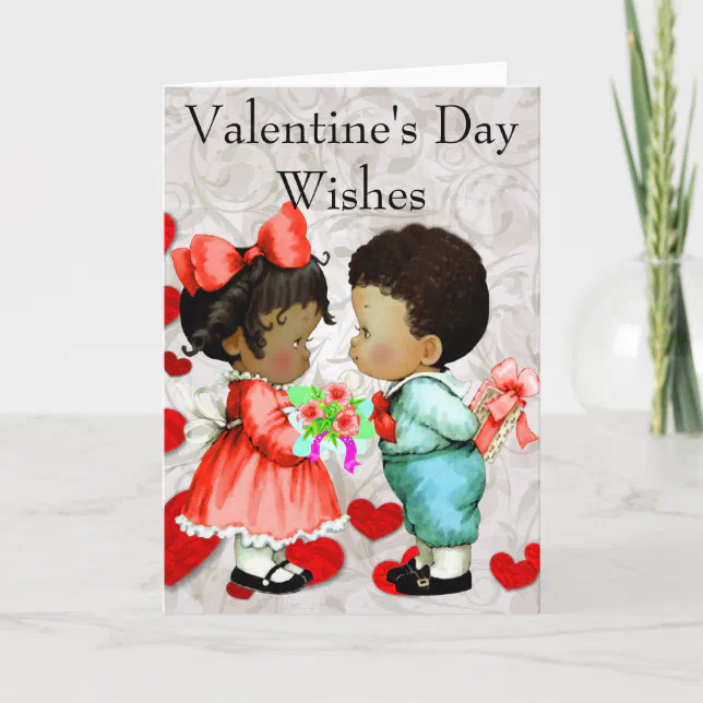 Vintage African American Valentine's Day Card | Zazzle