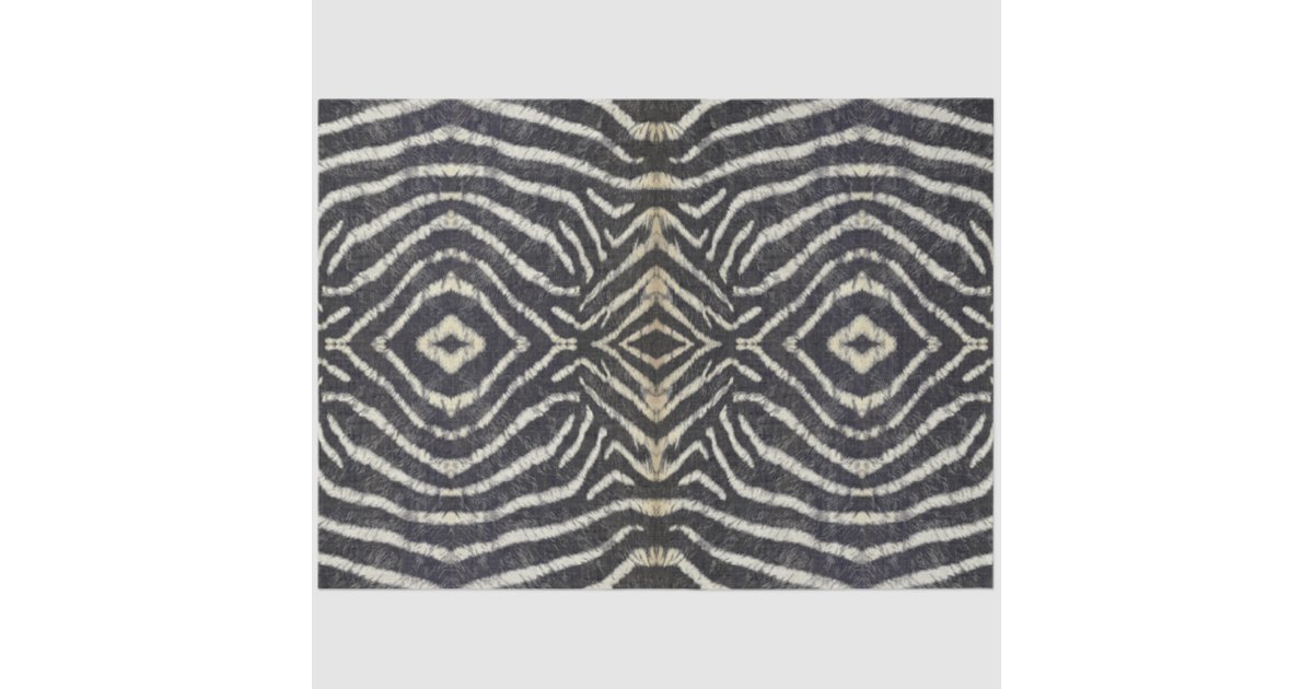 Vintage African Zebra Stripe Pattern Decoupage Art Tissue Paper | Zazzle