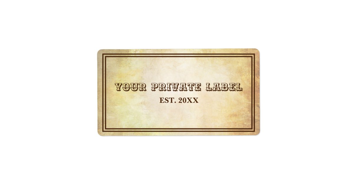 Vintage Aged Parchment Your Private Label Stickers | Zazzle