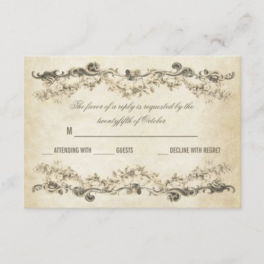 vintage aged wedding invitations | Zazzle.com
