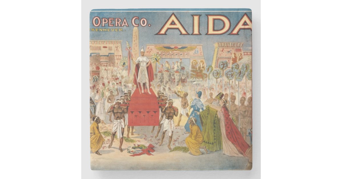 Vintage Aida Opera Poster Stone Coasters | Zazzle