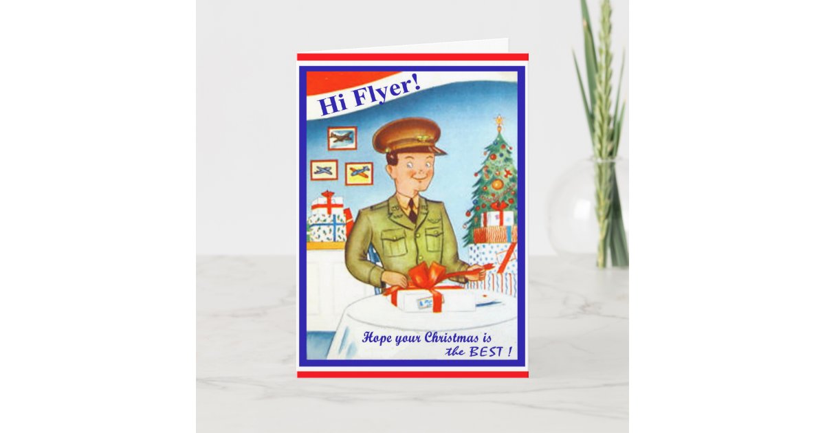 Vintage Air Force Military Christmas Card | Zazzle