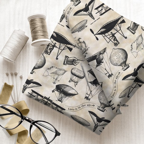 Vintage Biplane Aircraft Fabric | Zazzle