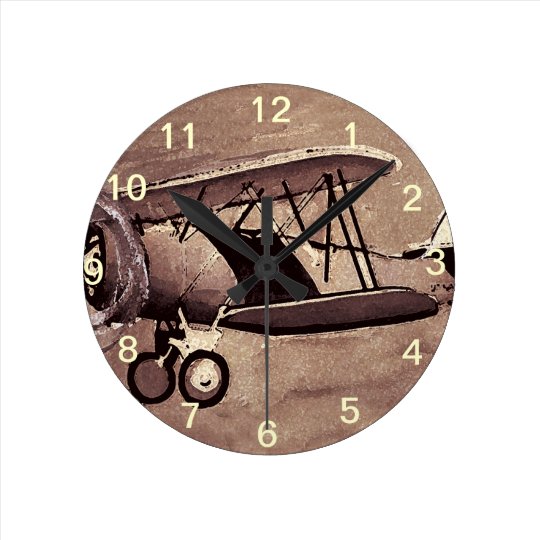 Vintage Aircraft Wall Clock | Zazzle.com