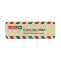 Vintage Airmail RETURN ADDRESS Mailing Label | Zazzle