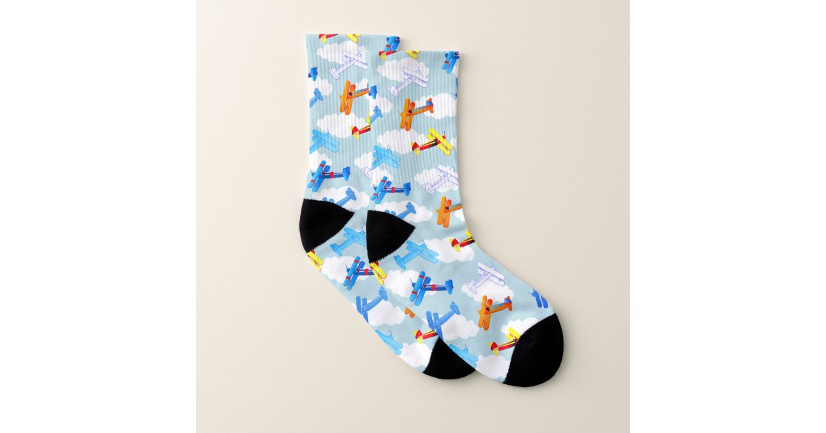 Vintage Airplane Airforce Aviator Socks | Zazzle
