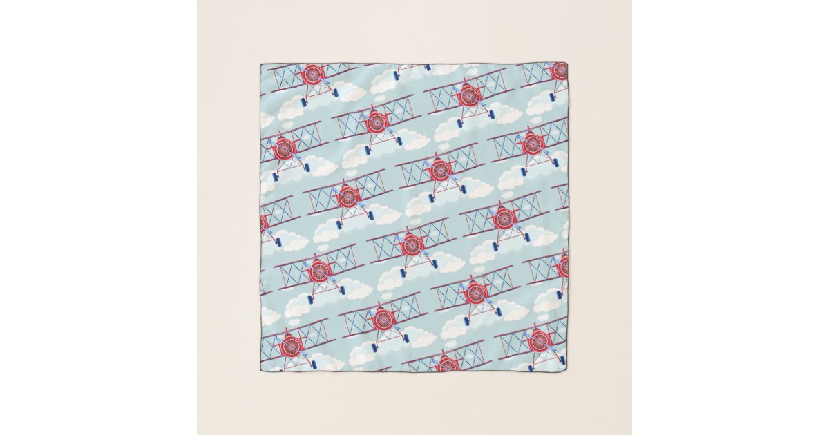 Vintage Airplane Aviator Airforce Pilot Scarf | Zazzle