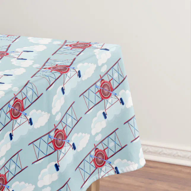 Vintage Airplane Aviator Aviation Airforce Pilot Tablecloth | Zazzle