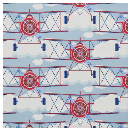 Vintage Airplane Airforce Airshow Aviator Travel Fabric | Zazzle.com