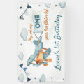 Vintage Airplane Birthday Banner Time Flies | Zazzle