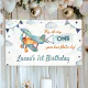 Vintage Airplane Birthday Banner Time Flies | Zazzle
