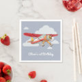 Vintage Airplane Birthday Napkins | Zazzle
