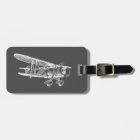 Vintage Airplane Flying Around the World in Clouds Luggage Tag | Zazzle.com