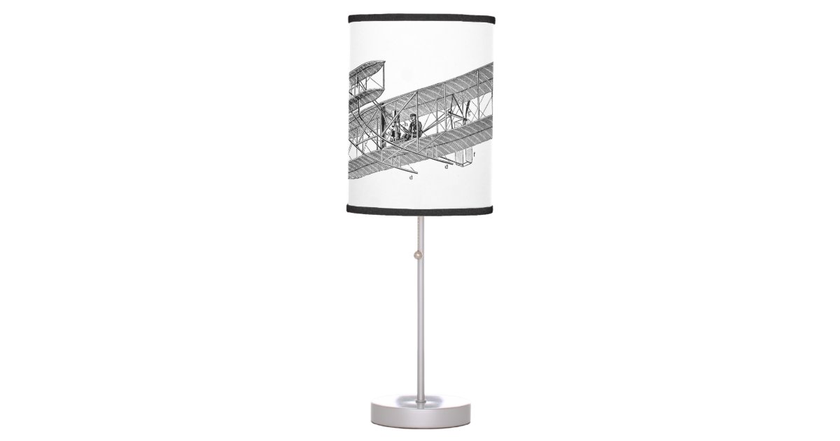 Vintage Airplane Retro Old Biplane Plane Biplanes Table Lamp | Zazzle