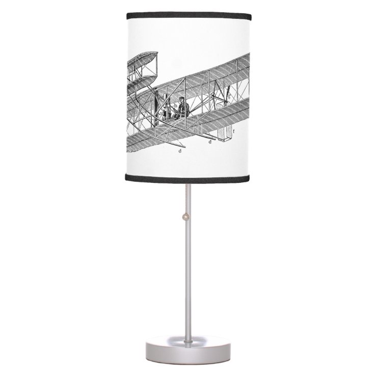 Vintage Airplane Retro Old Biplane Plane Biplanes Table Lamp | Zazzle