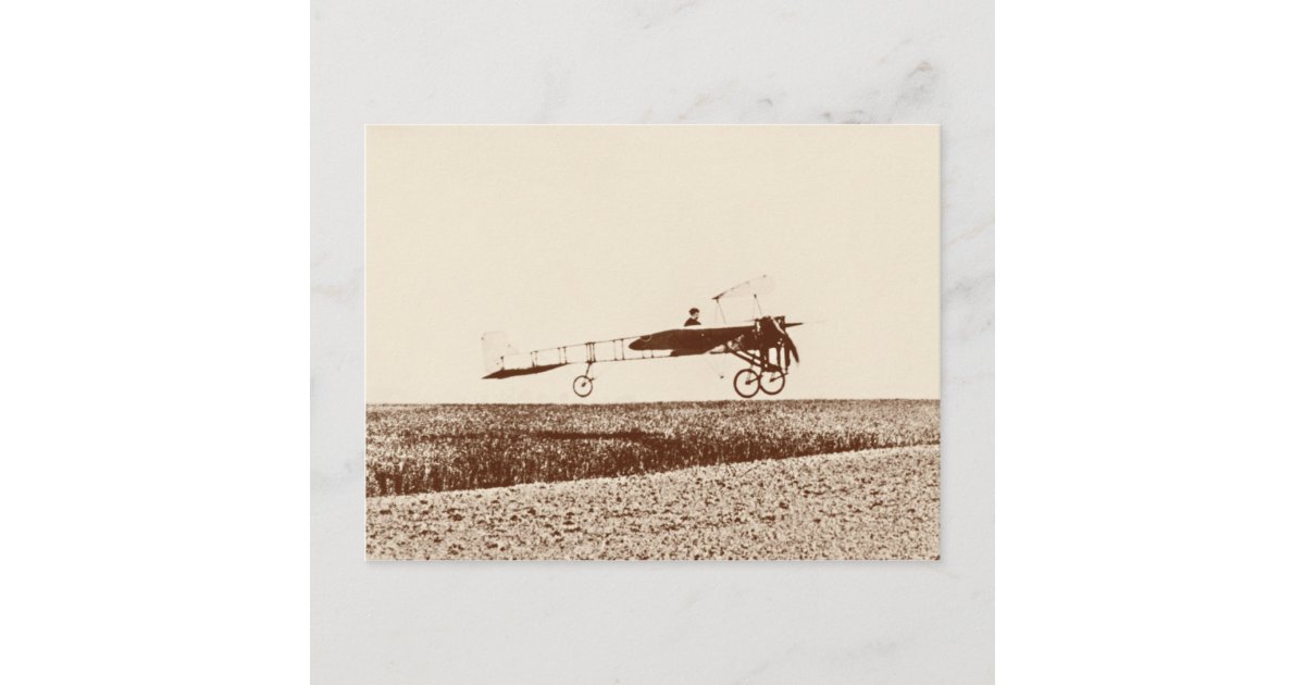 Vintage airplane taking off postcard | Zazzle