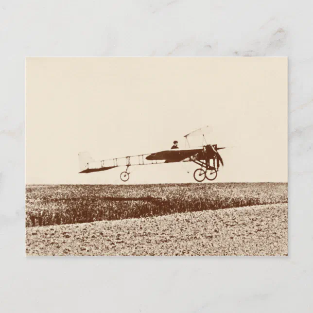 Vintage airplane taking off postcard | Zazzle