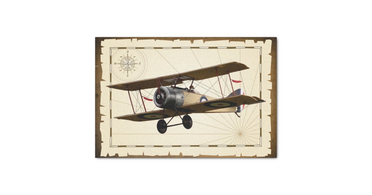 vintage airplane tissue paper | Zazzle