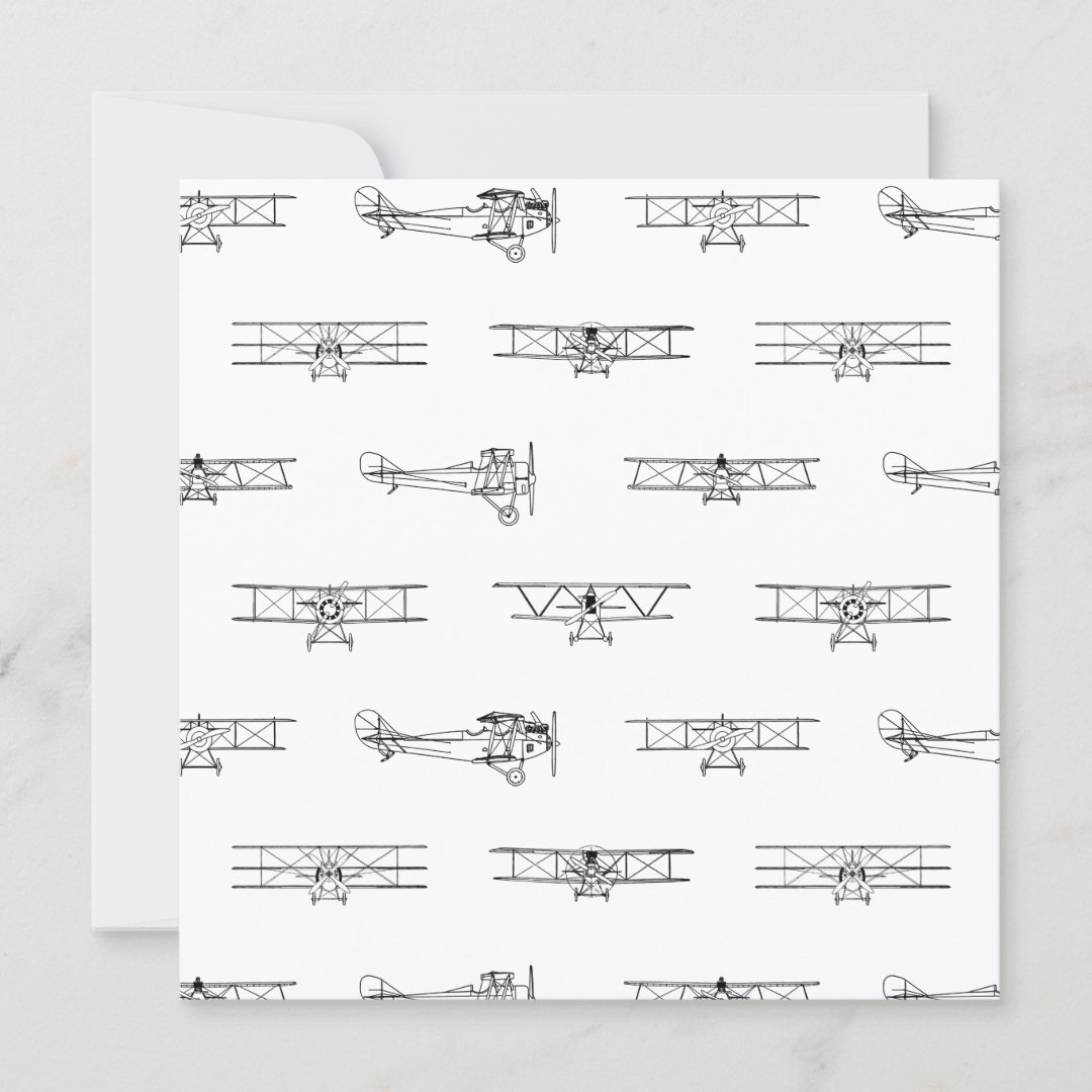 Vintage Airplanes Aviation Themed CUSTOM COLOR Invitation | Zazzle