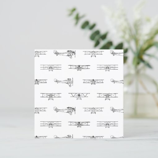 Vintage Airplanes Aviation Themed CUSTOM COLOR Invitation | Zazzle