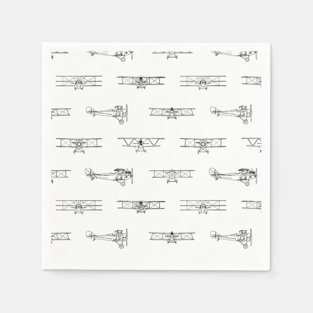 Vintage Airplanes Aviation Themed CUSTOM COLOR Napkins | Zazzle