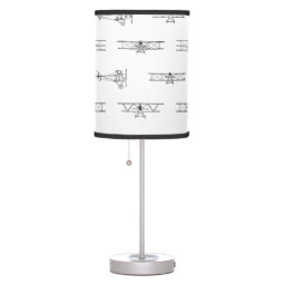 Vintage Airplanes Aviation Themed CUSTOM COLOR Table Lamp | Zazzle