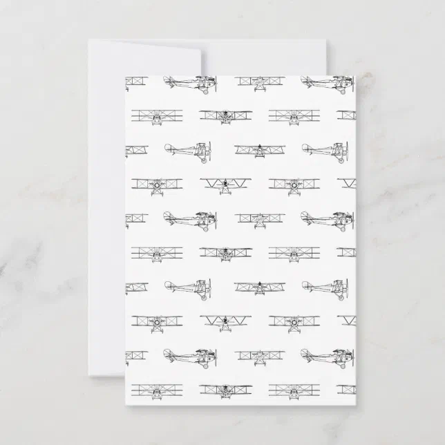 Vintage Airplanes Aviation Themed CUSTOM COLOR Thank You Card | Zazzle