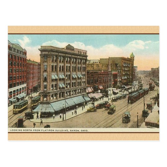 Vintage Akron Ohio Travel Post Card | Zazzle.com